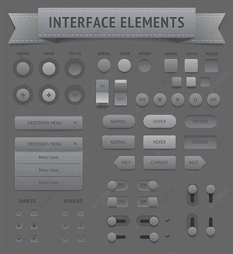User Interface Elements Illustration Menu Design Vector Illustration