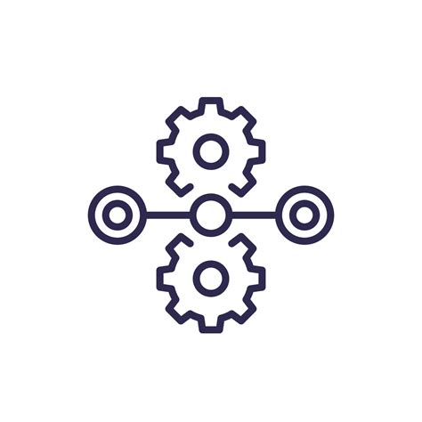 Streamline Process Line Icon With Gears 10135677 Vector Art At Vecteezy