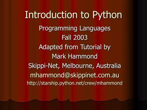 Ppt Introduction To Python Powerpoint Presentation Free Download