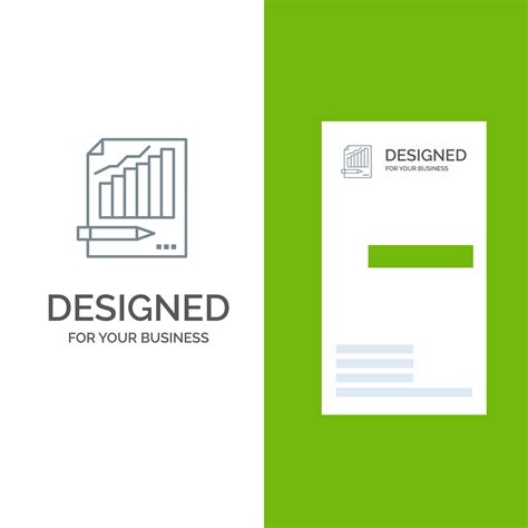 Statistics Analysis Analytics Business Chart Graph Market Grey Logo Design And Business Card
