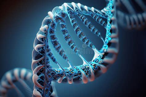 Blue Helix Human Dna Structure Generative Ai Stock Illustration Illustration Of Chemistry