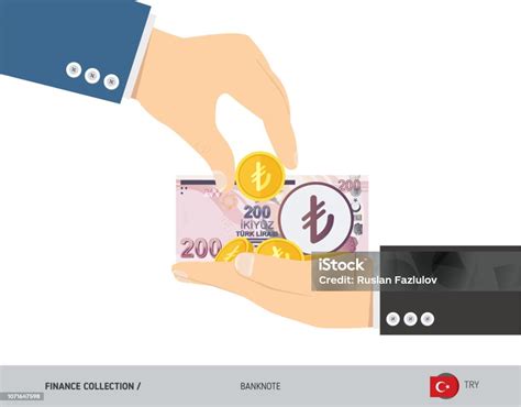 200 터키 리라 은행권 및 동전을 손에의 손바닥에 평면 스타일 벡터 일러스트입니다 금융 개념입니다 200에 대한 스톡 벡터 아트 및 기타 이미지 Istock