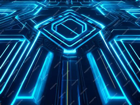Premium Photo Tron Pattern Background Free Downloade