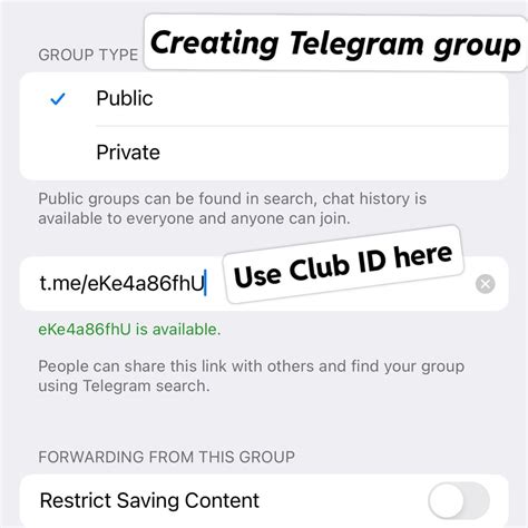 Create Telegram Group For Your Club Members Using The Club Id R Eatventureofficial