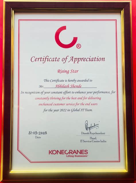 Abhilash Shende On Linkedin Konecranes Awards Risingstar Risingstaroftheyear 22 Comments