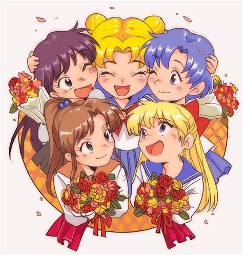 Tsukino Usagi Mizuno Ami Aino Minako Hino Rei And Kino Makoto Bishoujo Senshi Sailor Moon
