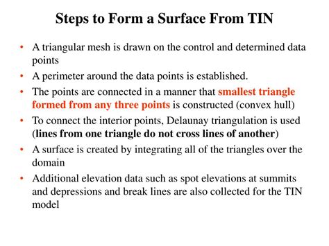 Ppt Modeling Surfaces Using Triangulated Irregular Network Raster Interpolation From Points