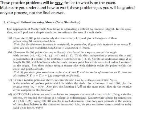 Integral Estimation Using Monte Carlo
