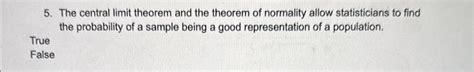 Solved The Central Limit Theorem And The Theorem Of Chegg