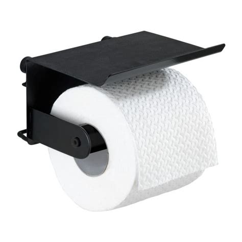 Classic Plus Fekete Fali Wc Papírtartó Telefontartóval Wenko Bonami