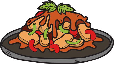 Free Hand Drawn Stir Fried Vegetables Chinese And Japanese Food Illustration 16732998 Png With