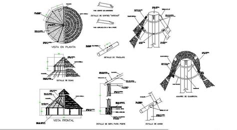 Plan And Elevation Of Gazebo Detail 2d View Cad Block Autocad File