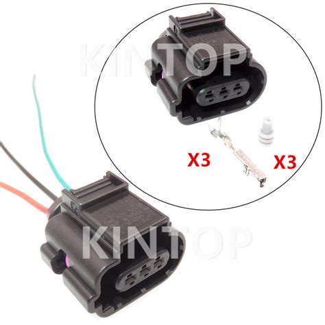 1 세트 3 핀 8k0973703 1670588 1670591 자동 방수 와이어 소켓 자동차 에어컨 압력 스위치 Vw 용 배선 커넥터 오토바이 부품