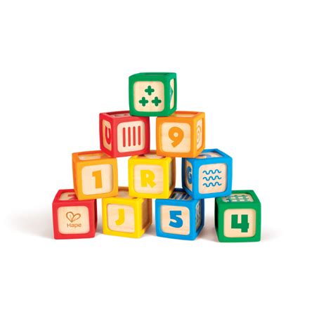 Buy Hape Educational Grip N Stack Silicone Wooden Blocks 10 Pcs In Ksa Mumzworld
