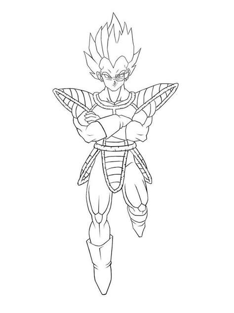 Vegeta Coloring Pages Coloringlib
