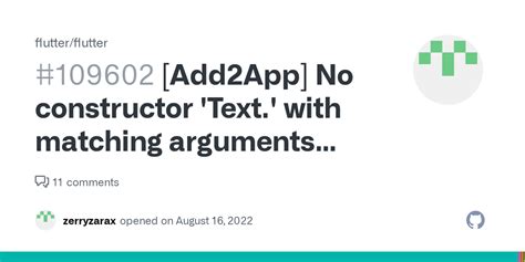 Add2app No Constructor Text With Matching Arguments Declared In