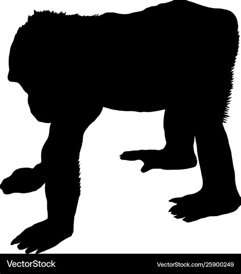 Gorilla Silhouette Vector Free