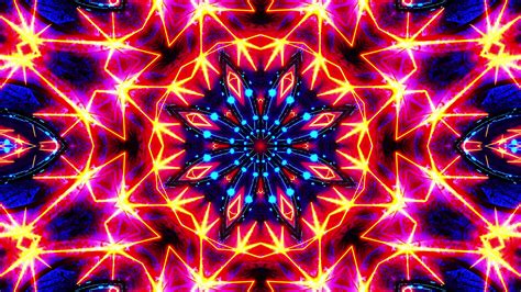 Flying Through A Neon Tunnel With Rings Kaleidoscope Vj Loop 12897159 Stock Video At Vecteezy