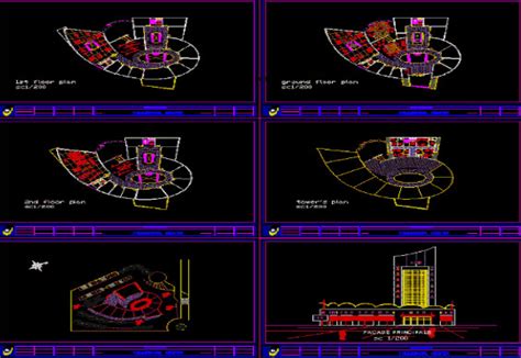 نقشه های اشتراک حجمی دانلود پروژه اتوکد طراحی ساختمان اداری Dwg طبق