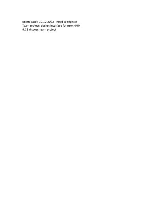 Digital Mkt Lecture Notes Exam Date 1012 Need To Register Team Project Design Interface