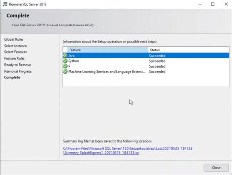 remove unused features in sql server 2019 easily