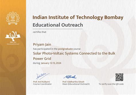 Priyam Jain On Linkedin Im Happy To Share That Ive Obtained A New Certification Solar…
