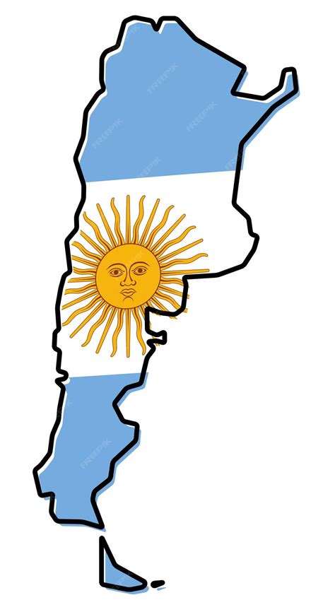 Premium Vector Simplified Map Of Argentina Outline With Slightly