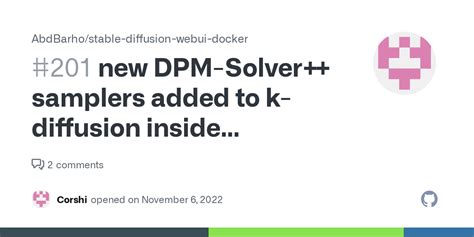 New Dpm Solver Samplers Added To K Diffusion Inside Automatic1111