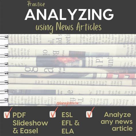 Academic Skills Practice Analyzing News Articles By La English Tutor