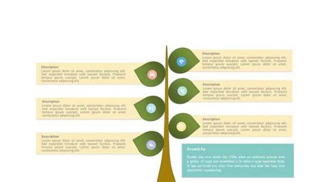 Diagram Of Tree With Five Different Leaves PowerPoint Template Free Download Pikbest