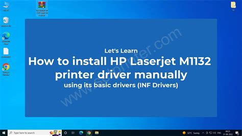 How To Install Hp Laserjet M Printer Driver Manually Using Its Basic Driver Youtube