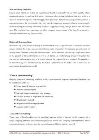 Unit 4 Logistics Performance Lscm 13 Pages PDF Computer Networking Computing
