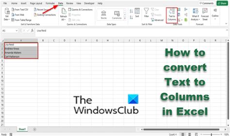 how to convert text to columns in excel