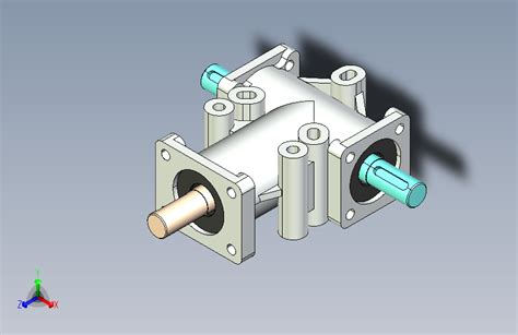 锥齿轮箱r24有四种尺寸，三种不同的配置和许多安装位置iges模型图纸下载 懒石网