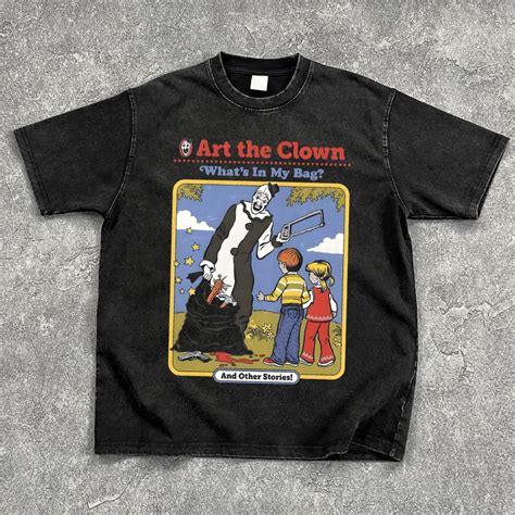 Terrifier Art The Clown Washed Oversize T Shirt Darkpick