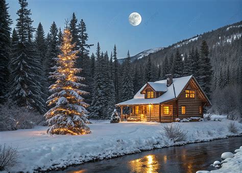 Beautiful Winter Cabin Background Images Hd Pictures And Wallpaper For