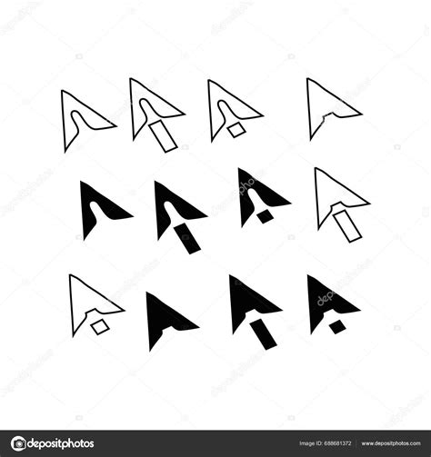 Free Vector Collection Flat Mouse Cursor Pointer Element Sign Design