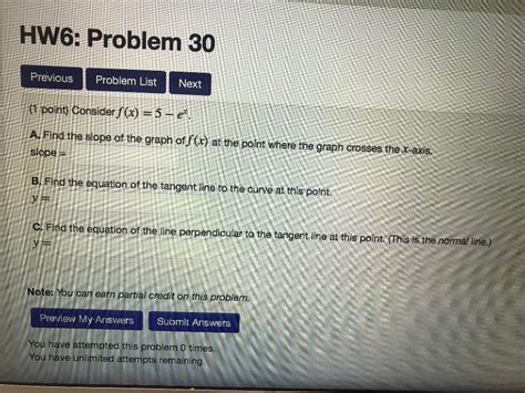 Solved Hw6 Problem 30 Previous Problem Listnext