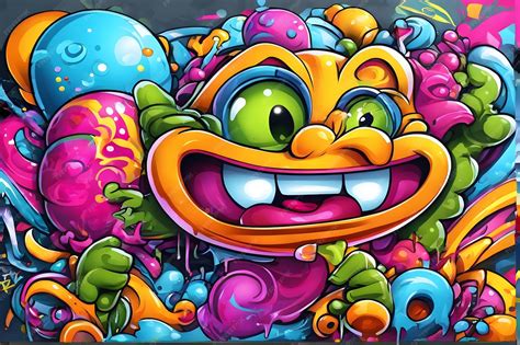 Premium Ai Image Cartoon Graffiti Wallpaper Cartoon Graffiti
