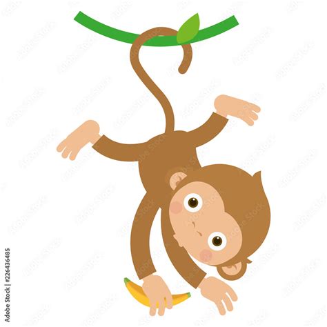 Monkey Cartoon Tree