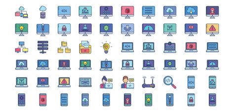 Collection Of Icons Related To Software Development Including Icons Like Cloud Storage