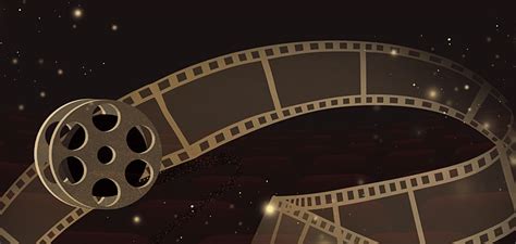 황금 입자 스파클 스타일로 만든 필름 영사기 영화 배너 포스터 배경 일러스트 및 사진 무료 다운로드 Pngtree