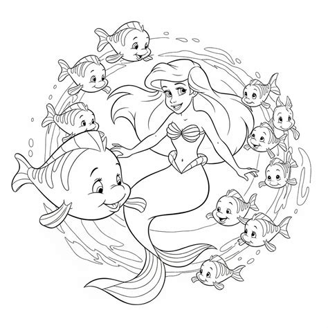 Desenhos Da Ariel Para Colorir E Imprimir Grátis