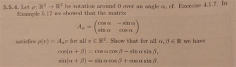 solved 5 4 let ρ r2→r2 be rotation around 0 over an angle