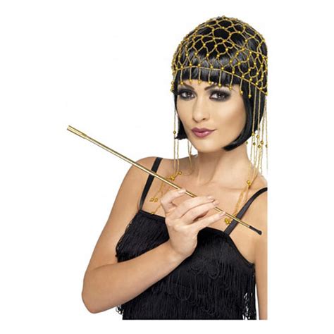 Flapper Gold Extendable Cigarette Holder Discount Party Warehouse