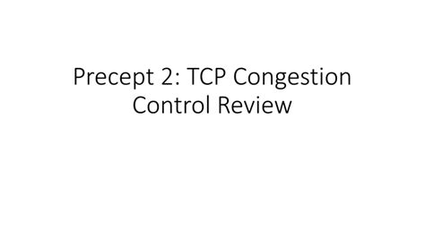 TCP Congestion Control Review Questions