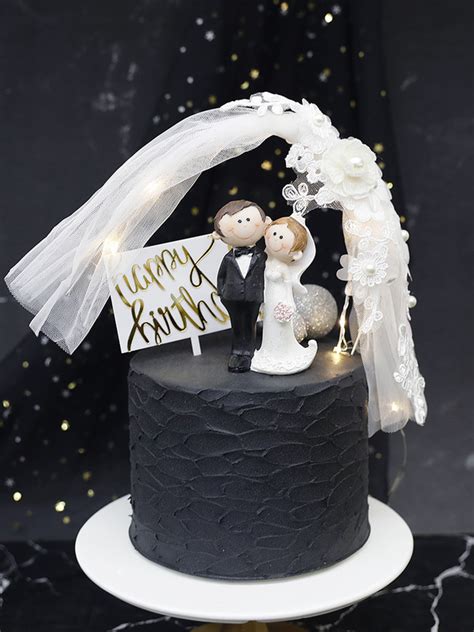 Badu Bg Prince And Princess Resin Wedding Doll Cake Topper булка и младоженец романтичен брак за