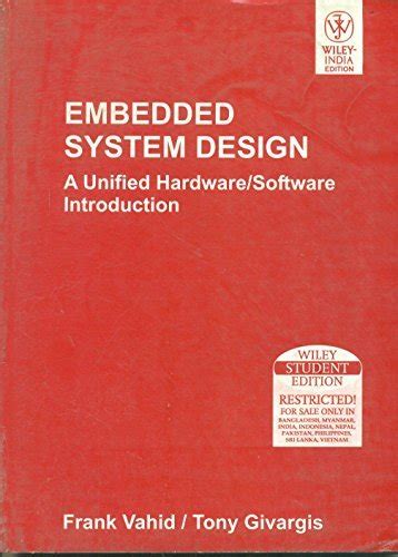 embedded system design a unified hardware software introduction by frank vahid goodreads
