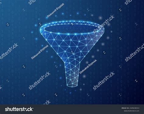 Funnel Polygonal Symbol Binary Code Background Stock Vector Royalty Free 2185638313 Shutterstock