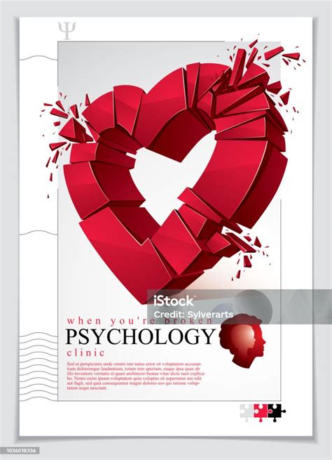 깨진된 마음 개념 해체 현실적인 3d 벡터 심장 기호 조각 전단지 또는 심리학 진료소 상담 및 치료에 대 한 안내 책자를 폭발의 그림 사랑을 깨는 창조적인 아이디어 3차원